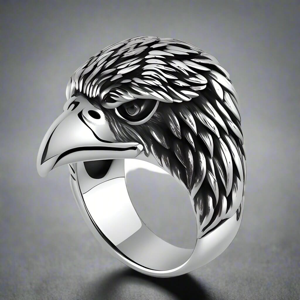 Buy Now Premium Rings - EAGLE HEAD - Titanium Steel Ring for Men – THE ...