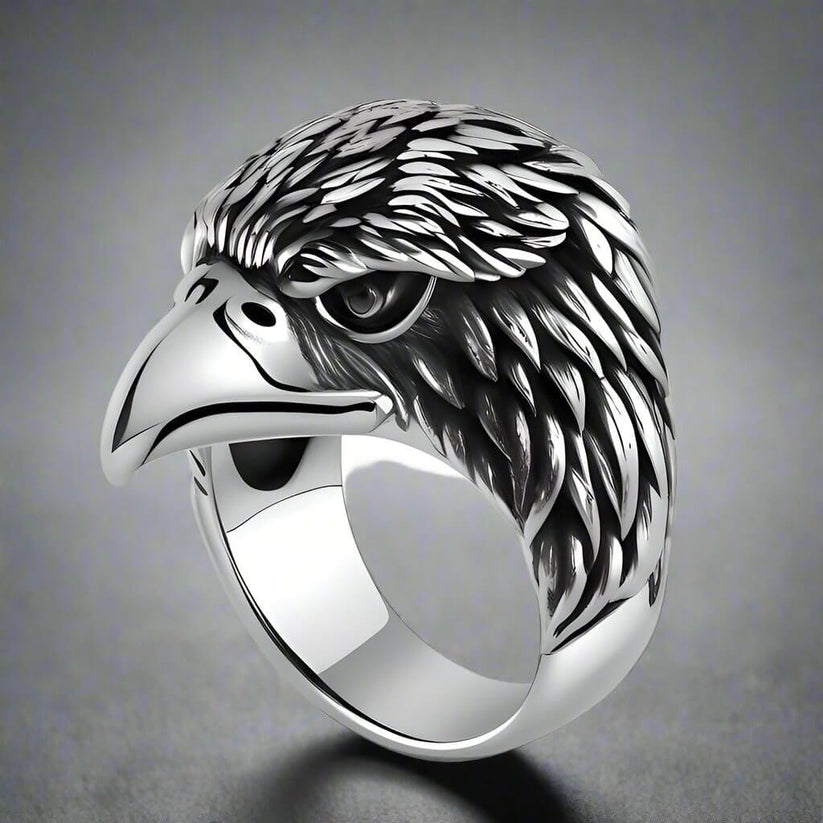 Buy Now Premium Rings - EAGLE HEAD - Titanium Steel Ring for Men – THE ...