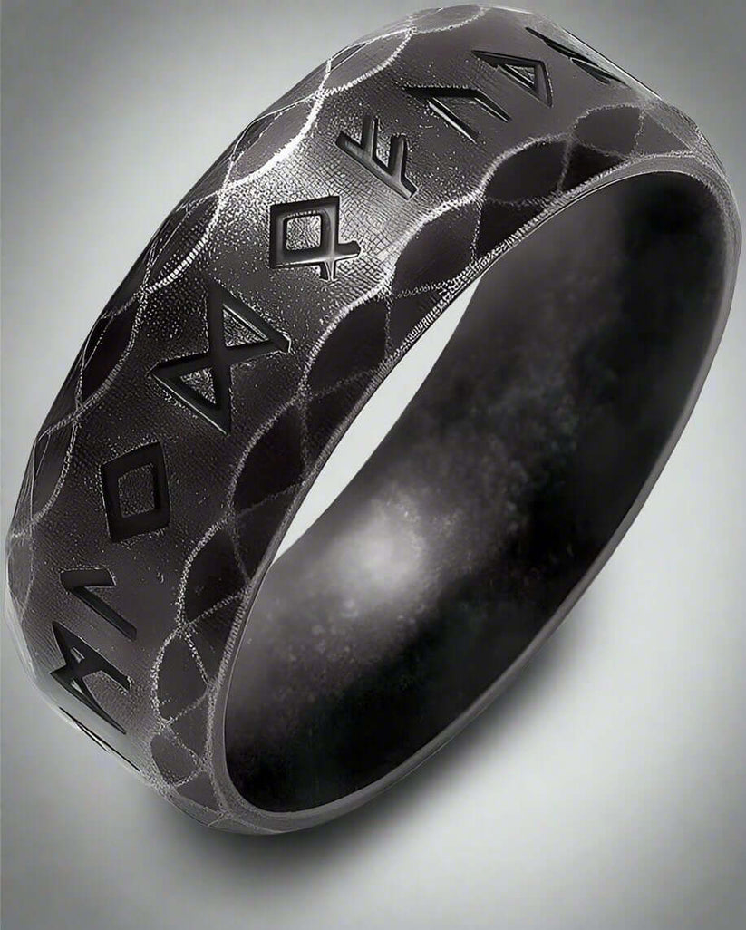 Buy Now Premium Rings - VIKING NORSE AMULET - Black Oxy Ring - Pure ...