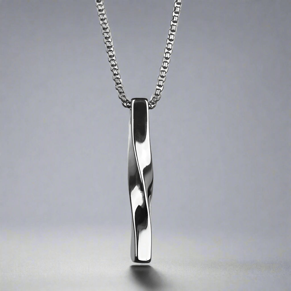 Buy Now Premium SS Pendant/ Necklace - TWISTED CUBOID VERTICAL BAR ...